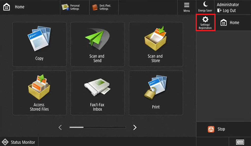 Configurar la inicialización de NDD Print Client Canon después de la autenticación